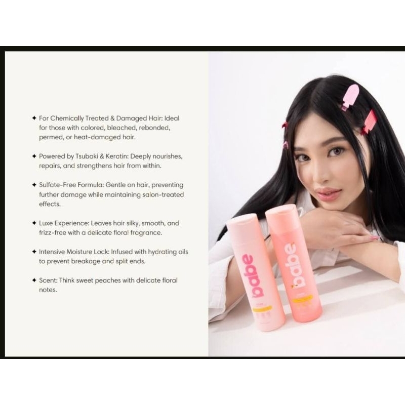 AUTHENTIC BABE FORMULA JOOZIE TSUBAKI + GINSENG SHAMPOO and CONDITIONER ...