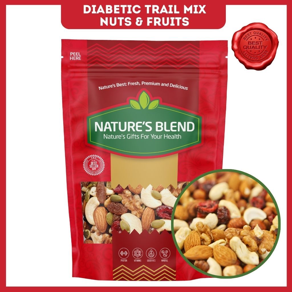Diabetic Trail Mix Nuts, Seeds & Dried Fruits | 250g - 500g | Shopee ...