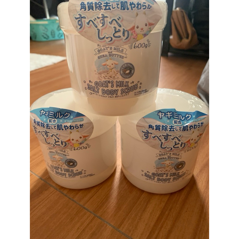 GOAT MILK SALT BODY SCRUB 600g Authentic made in japan | Shopee Philippines