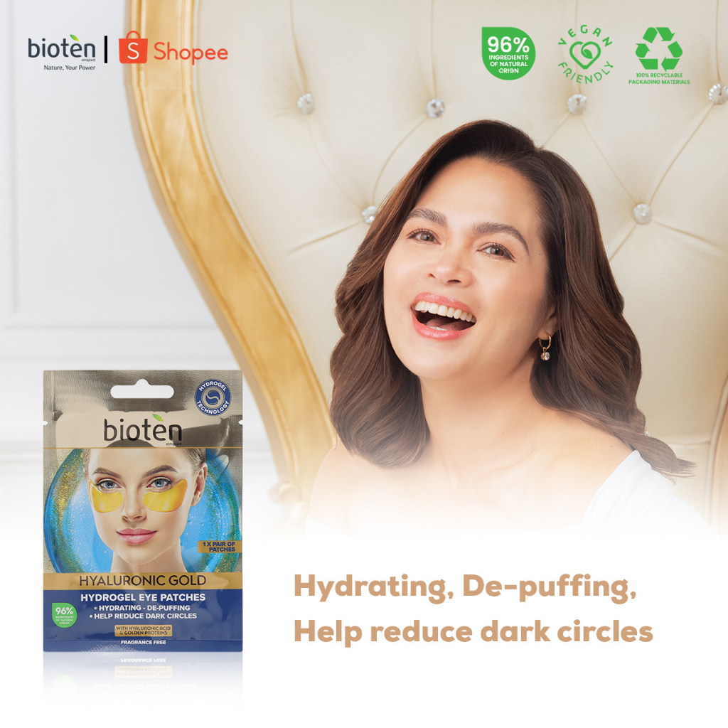 Bioten Hyaluronic Gold Eye Patches 35g | Shopee Philippines