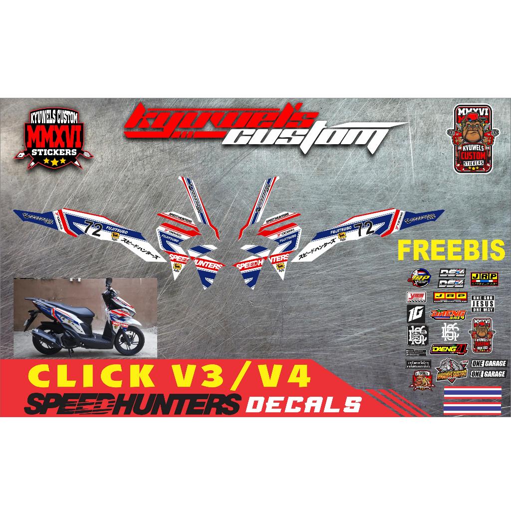 HONDA CLICK V3 SPEED HUNTER DECALS STICKER | Shopee Philippines