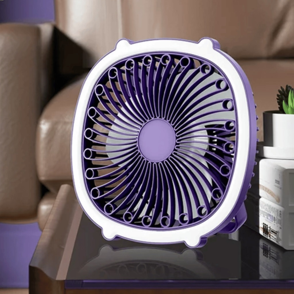 DHD Portable Rechargeable Mini Electric Fan With LED Light MINI Fan ...