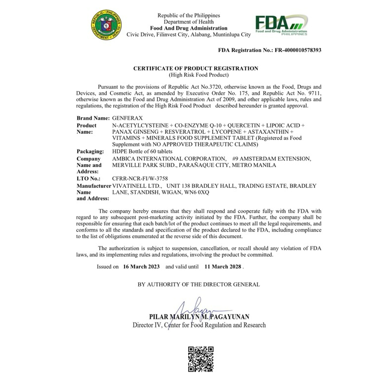 Genferax male infertility supplement | Shopee Philippines