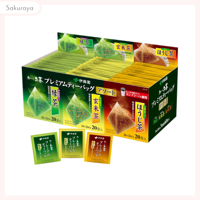 Itoen Oi Ocha Premium Tea Bags Green tea / brown rice tea / roasted ...