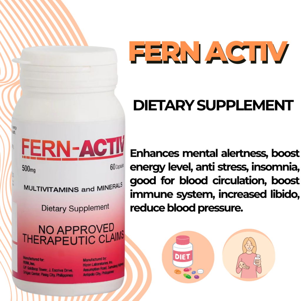 Original FERN-AKTIV 60 Capsules Multi-Vitamins and Minerals Dietary ...