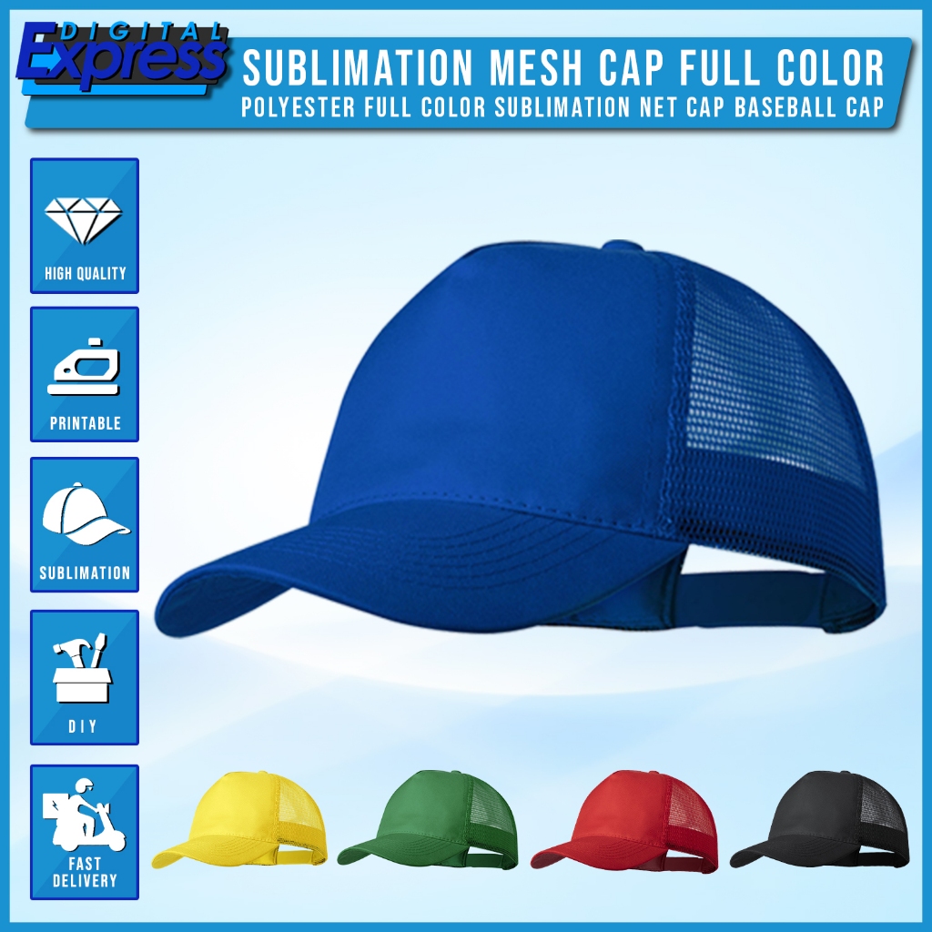 Sublimation Mesh Caps Full Color Cap Adjustable Unisex Snapback ...