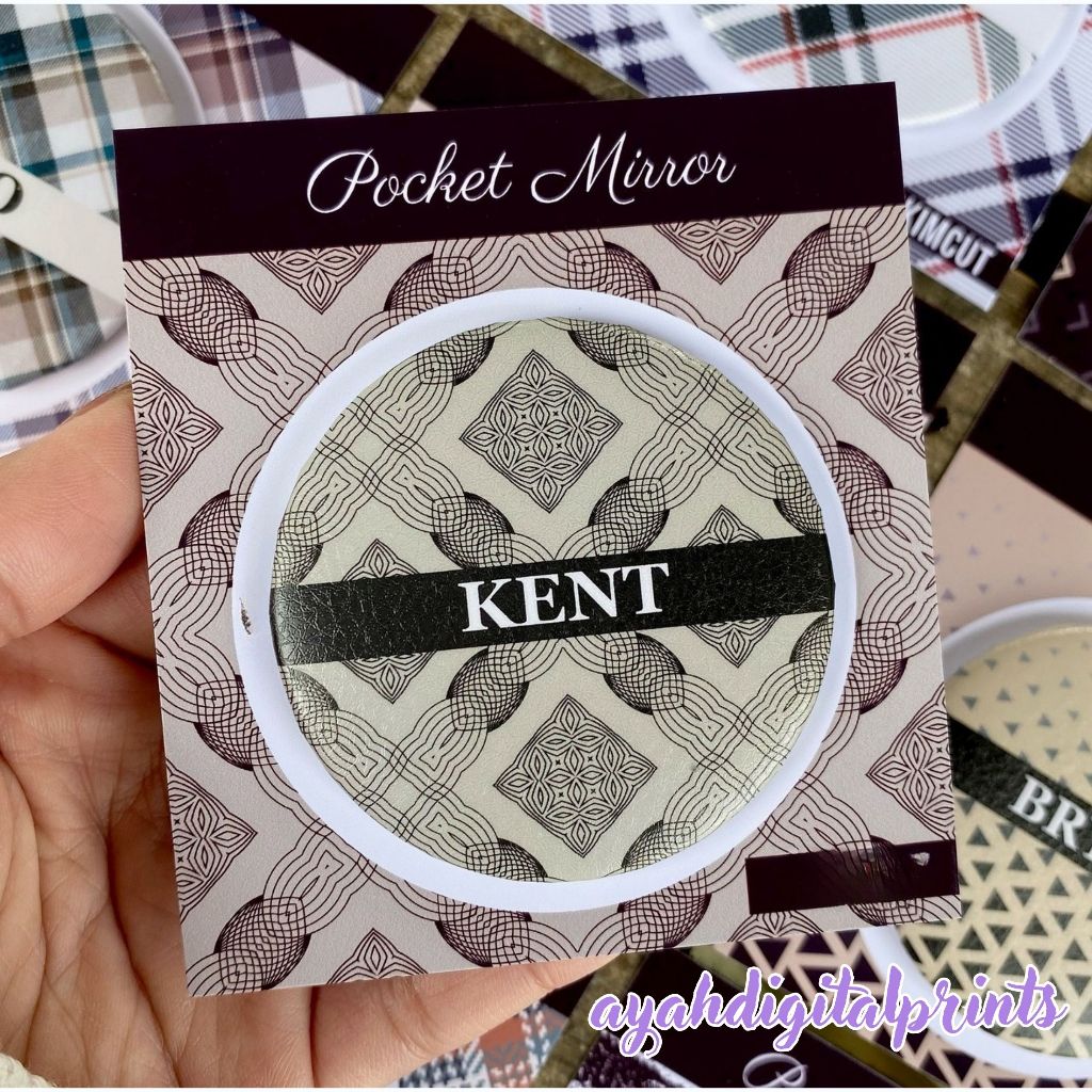 POCKET MIRROR WITH CUSTOMIZED NAME FOR WOMEN & MEN 58mm, BADGE MIRROR ...