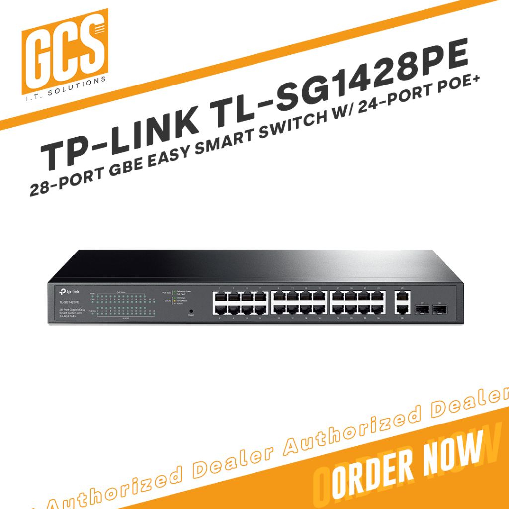 TP-Link TL-SG1428PE 28-Port Gigabit Easy Smart Switch with 24-Port PoE+ ...