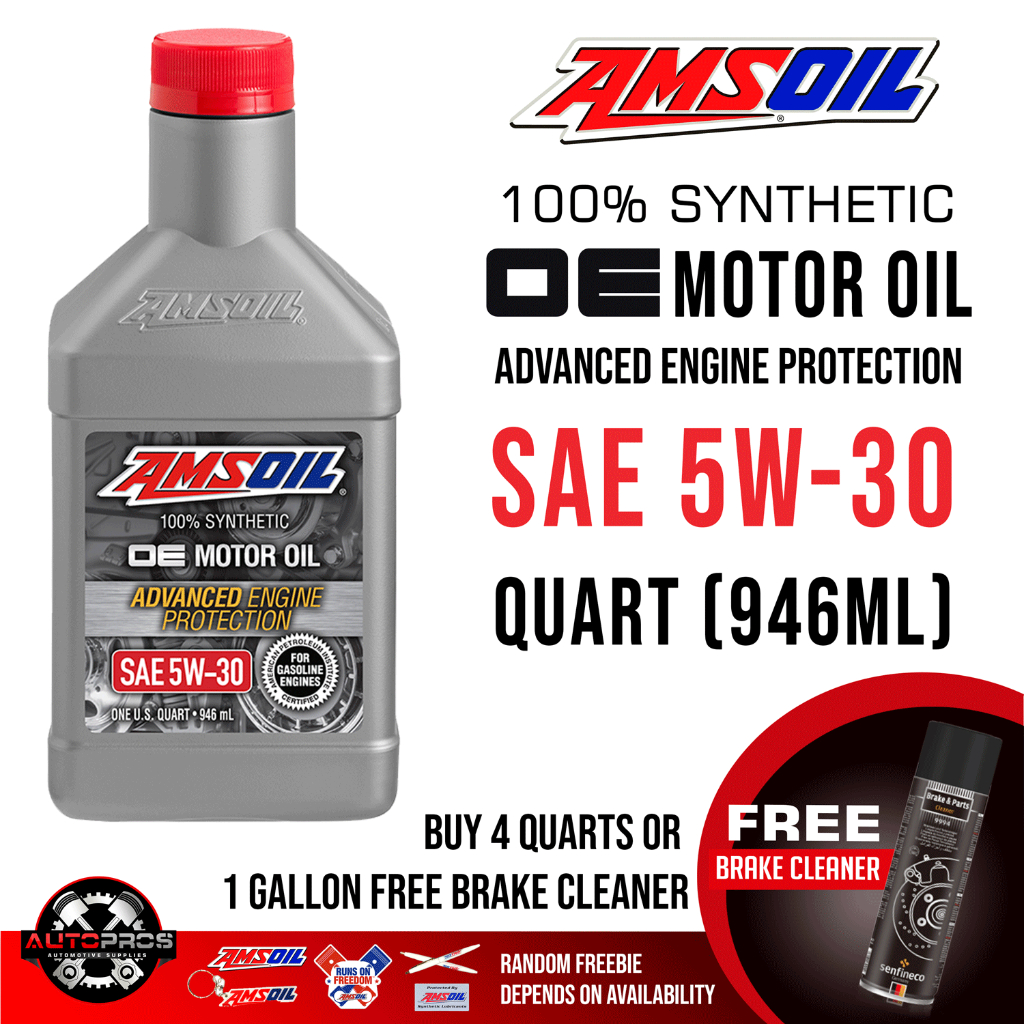 AMSOIL OE Motor Oil 5W-30 Fully Synthetic GASOLINE ENGINE Oil 1 Quart ...