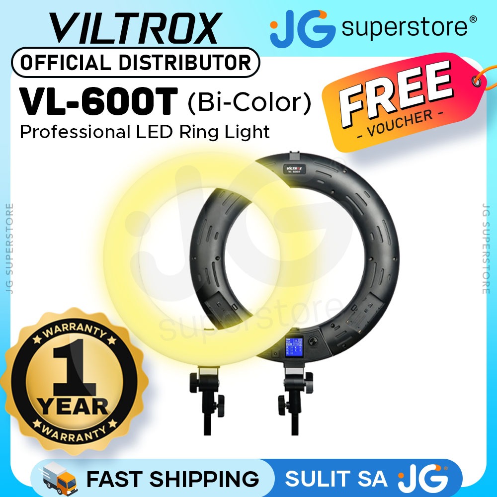 Viltrox VL-600T 45W Video LED Ring Light Photography Lamp Bi-Color ...