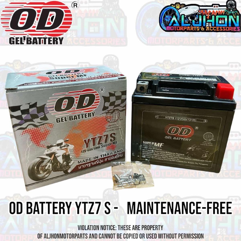 OD BATTERY YTZ7V AEROX V1 | Shopee Philippines