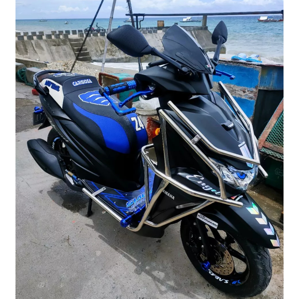 Yamaha Mio Gravis v1 Stainless Full crash Guard• Full Armor Crash Guard ...