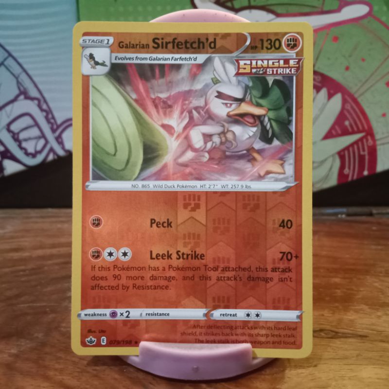 Galarian Sirfetch'd - 79/198 - Rare Reverse Holo Chilling Reign Pokemon ...