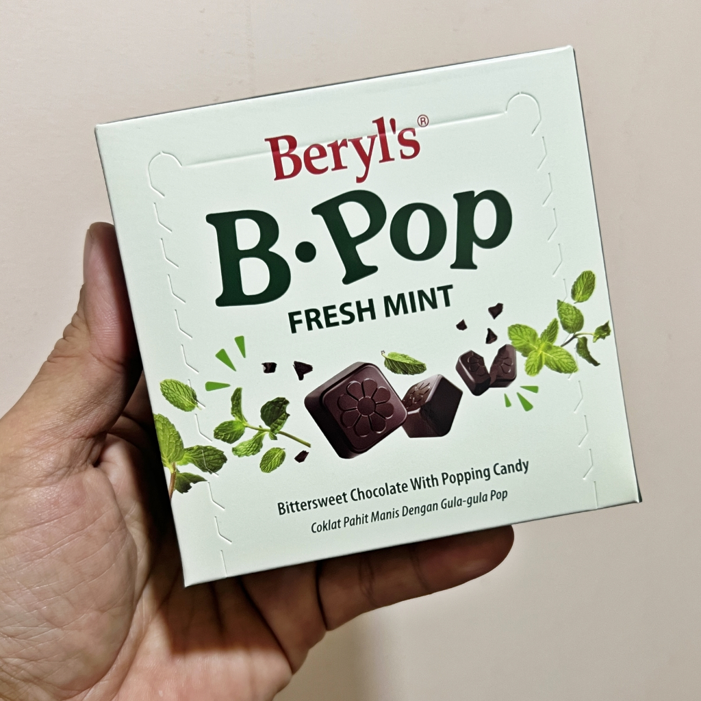 Beryl's B.POP Fresh Mint Bittersweet Chocolate with Popping Candy (50g ...
