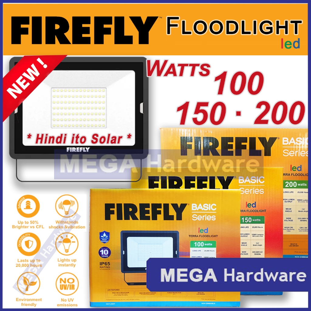 Firefly Weatherproof Terra LED Floodlight Daylight (70W, 100W, 150W, 200W) | Shopee Philippines