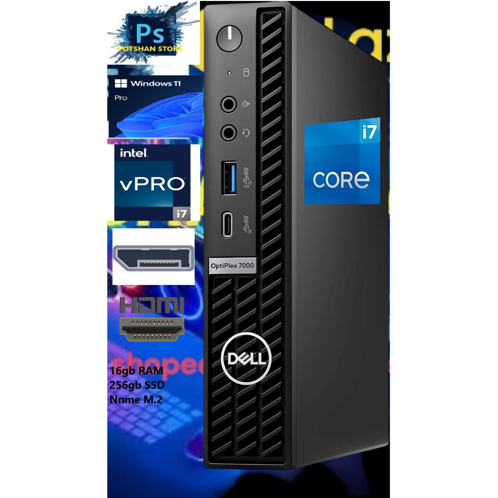 Dell OptiPlex 7000 Micro Desktop Computer, Intel i7-12700T, 16 RAM,256 ...