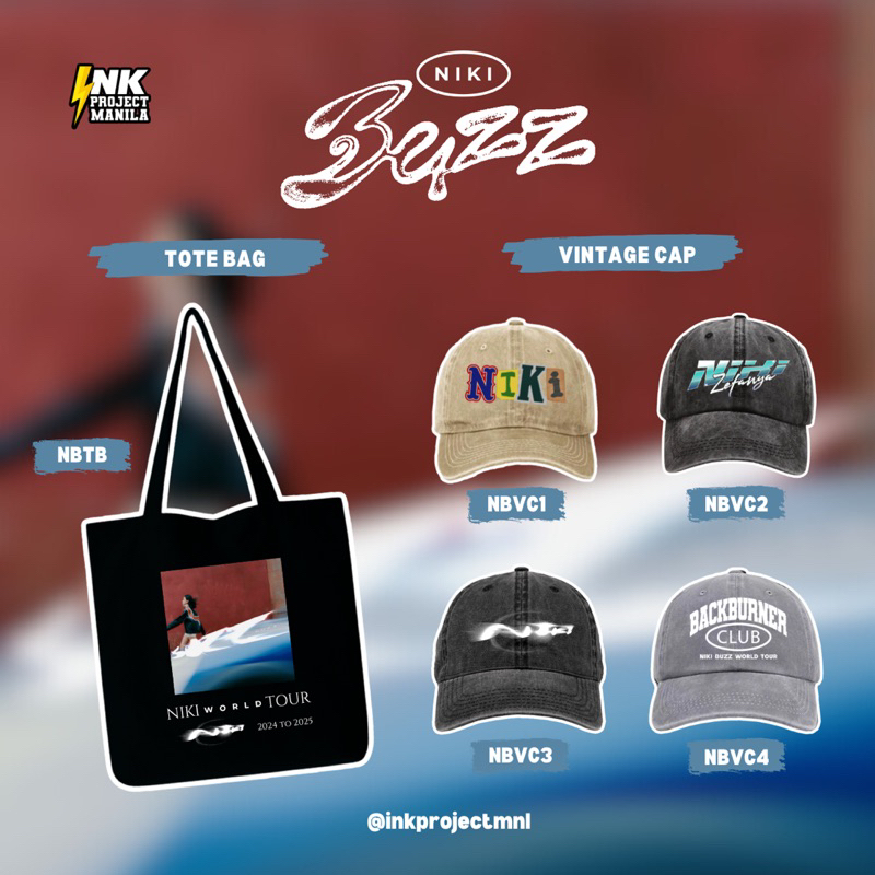 NIKI BUZZ TOUR Vintage Baseball Caps by Ink Project MNL | Shopee ...