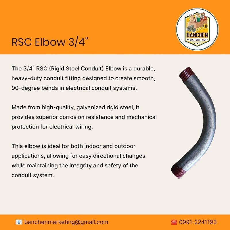 RSC Elbow 3/4" (electrical use) | Shopee Philippines
