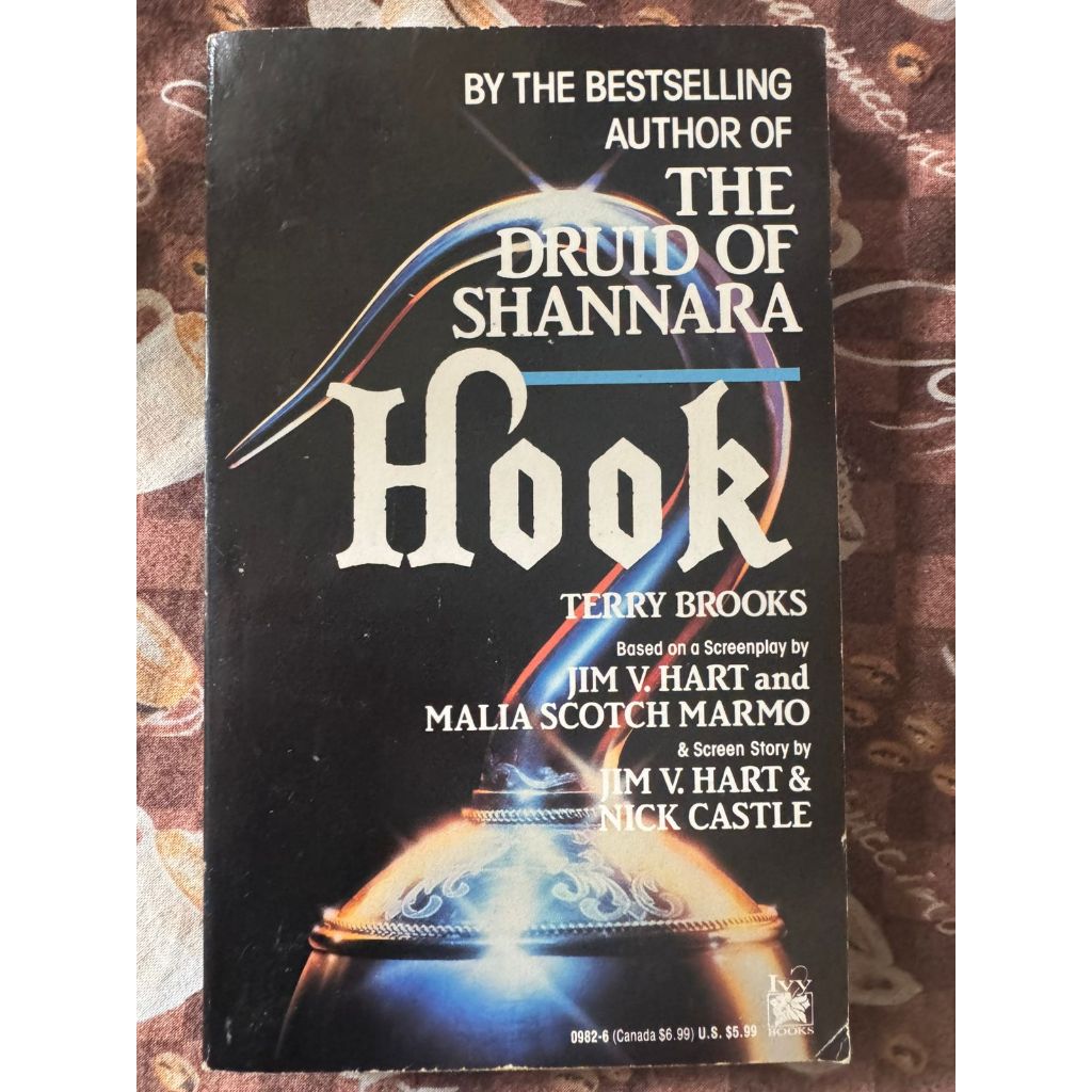 MMPB 1992 Hook Terry Brooks Movie Tie-In Fiction Adventure Peter Pan Collectible Book Robin ...