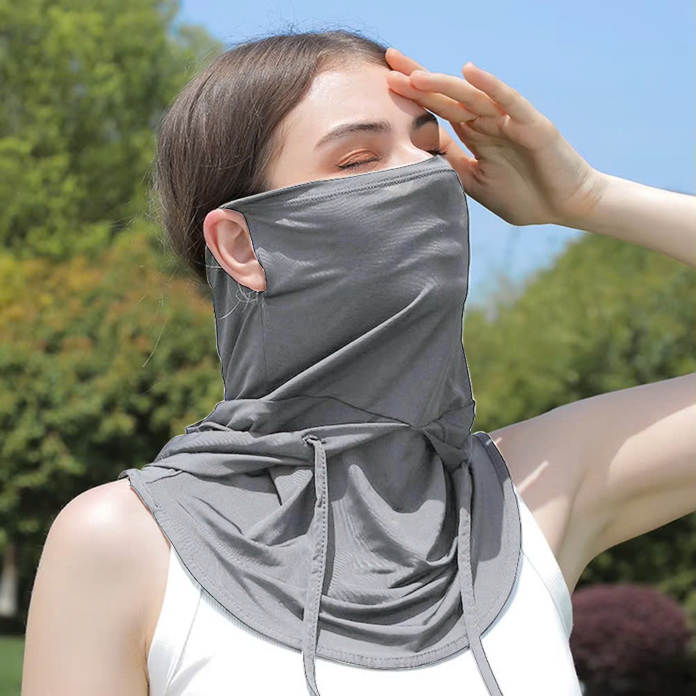 UV Sun Protection Face Mask Sun Ice Silk Mask Bike Hat Hooded Mask Sun ...