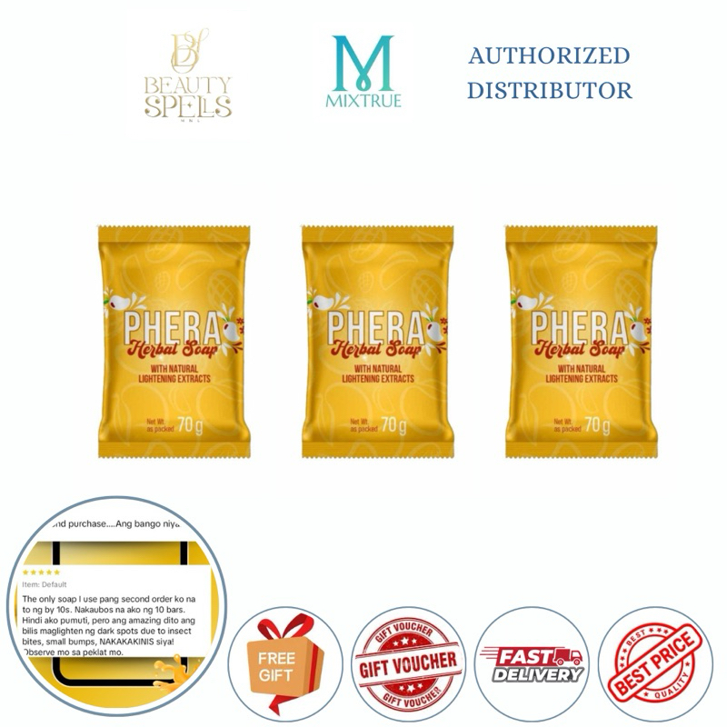 Mixtrue Beauty PHERA Herbal Soap (3 pcs) | Shopee Philippines