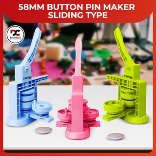 Button Pin Maker 58mm SLIDING TYPE | Manual Badge Making Machine DIY ...