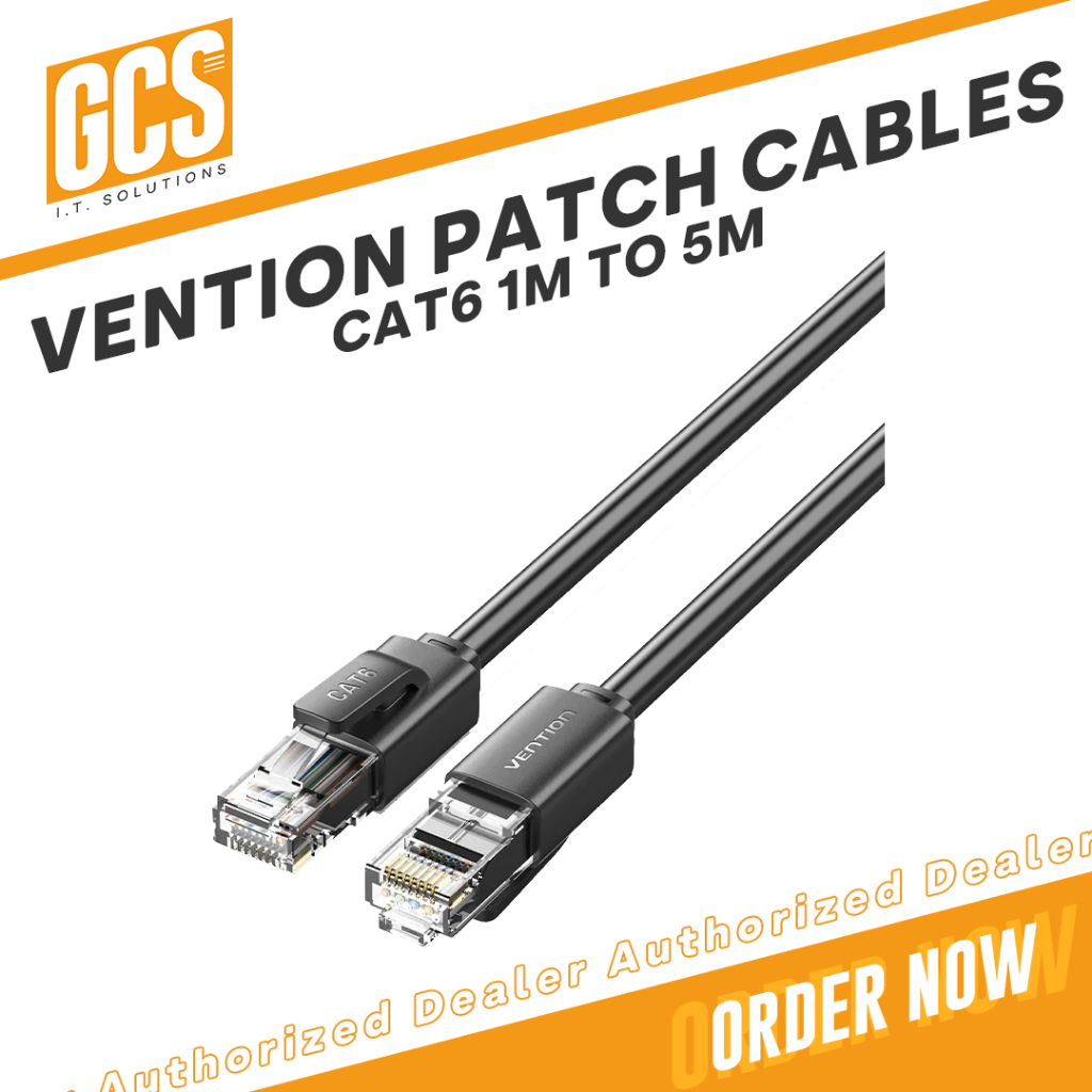 VENTION CAT6 Patch Cable 1M 1.5M 2M 3M 5M Black CCA Lan Cable | Shopee ...