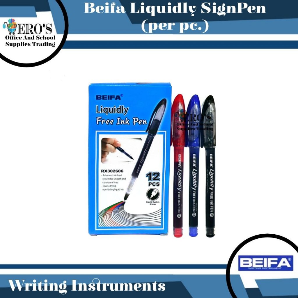 Beifa Liquidly Free Ink Sign Pen I SOLD PER PIECE | Shopee Philippines