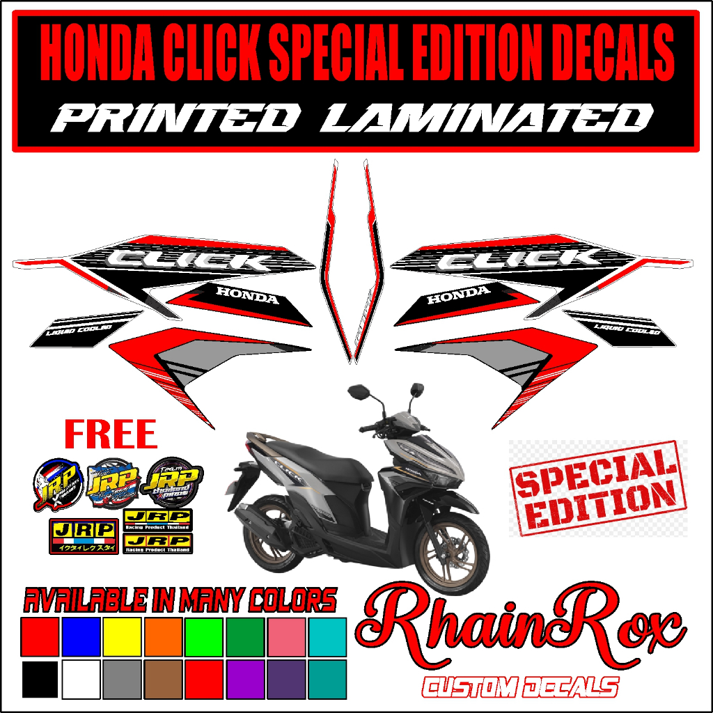 special edition decals for Honda click V3 V4 printed laminated | Shopee ...