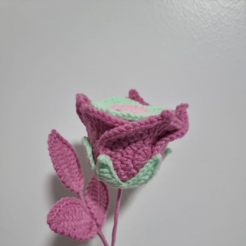 3 pcs real roses crochet flower | Shopee Philippines