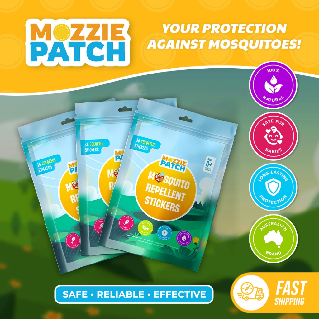 MOZZIE PATCH Mosquito Repellent Stickers – Long-Lasting Protection for Kids & Adults (3packs ...