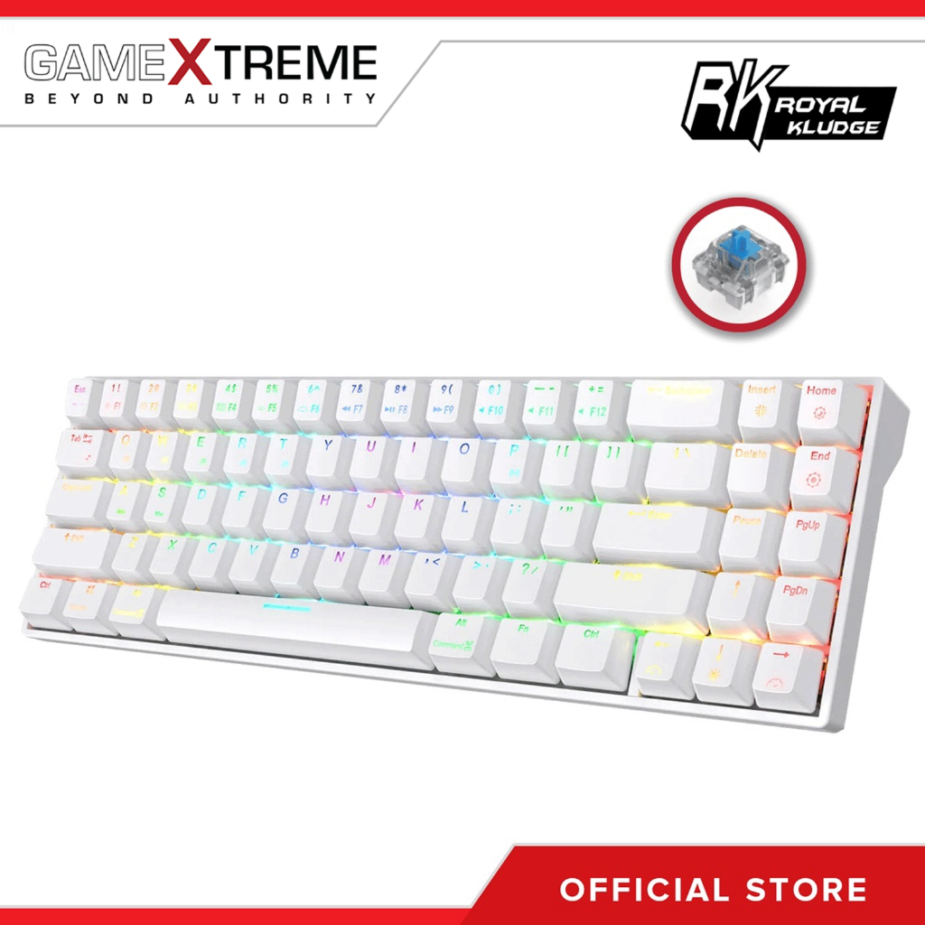 RK ROYAL KLUDGE Rk71 Tri Mode Rgb 71 Keys Swappable Mechanical Keyboard ...