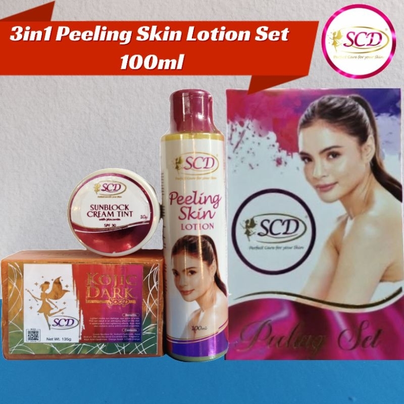 SCD Whitening Face and Body Peeling Lotion Big Set 100ml | Shopee ...