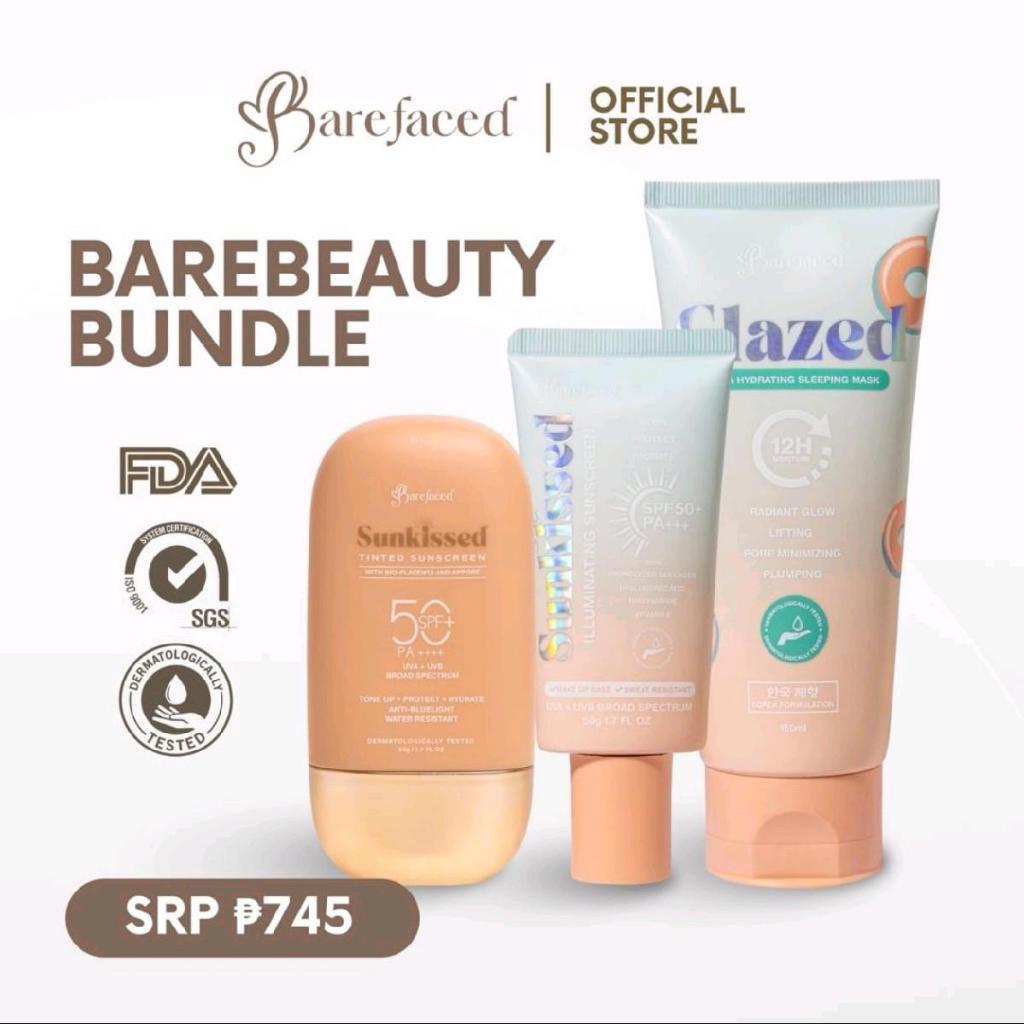 Barefaced Barebeauty Bundle (2 sunscreens and 1 moisturizer) | Shopee ...