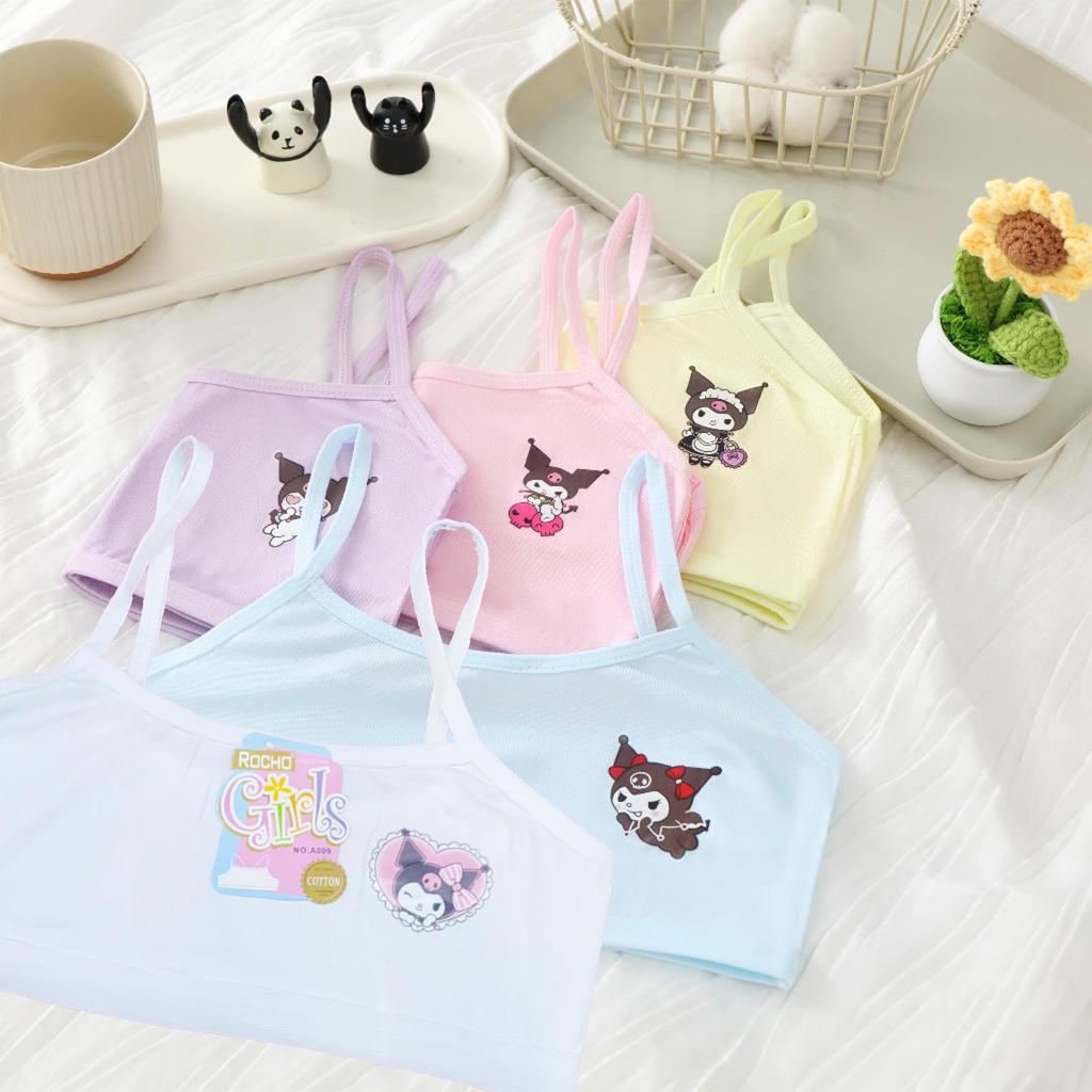 @ELLA Fashion Girl's Cute Baby Bra Spaghetti Character Design No Foam ...
