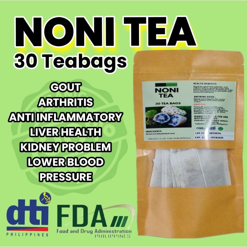 NONI TEA 30 PCS TEABAGS | Shopee Philippines
