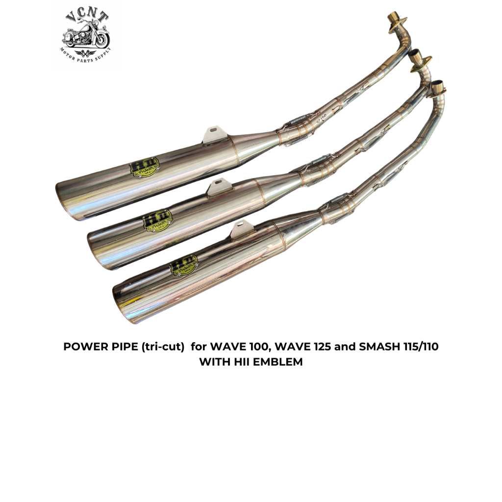 POWER PIPE (tri-cut) for WAVE 100, WAVE 125 and SMASH 115/110 - With ...