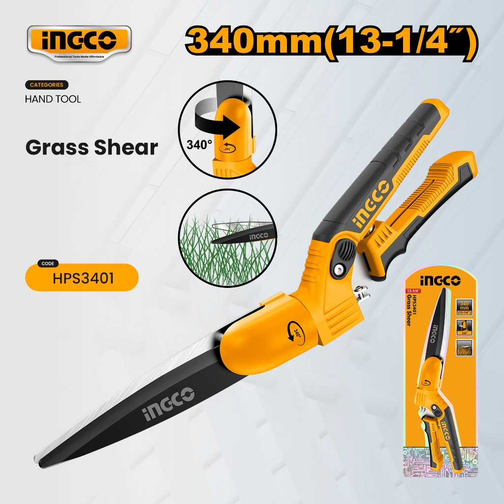 Ingco 340mm Grass Cutting Shear For Garden HPS3401 IHT | Shopee Philippines