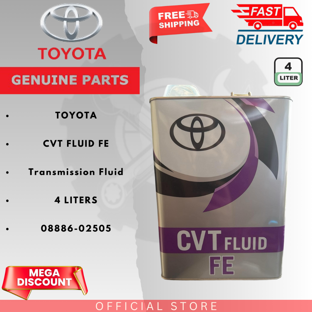 Toyota CVT Fluid FE Transmission Fluid 4 Liters 08886-02505 | Shopee ...