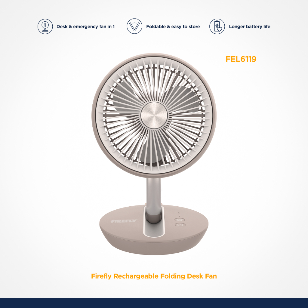 Firefly Rechargeable Folding Desk Fan | Shopee Philippines