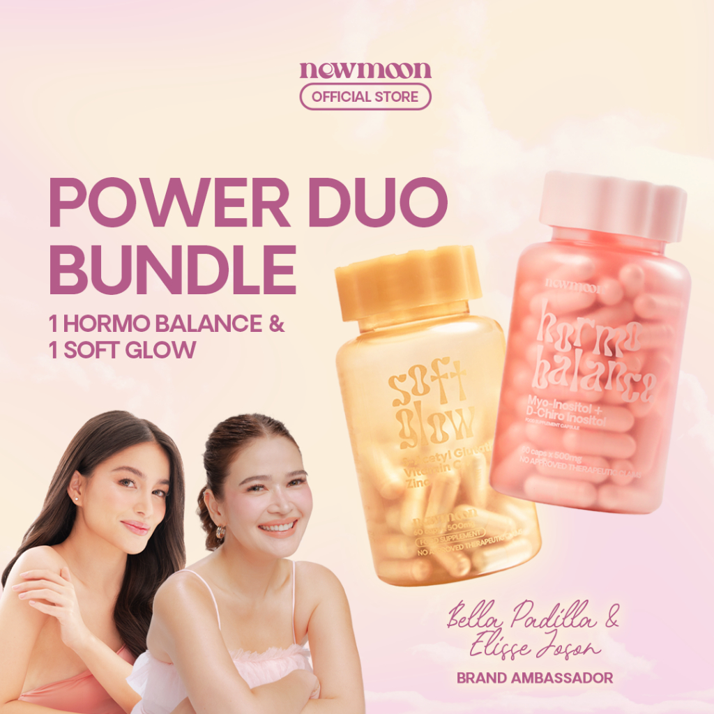 NEW MOON Power Duo Bundle I 500mg S-Acetyl Glutathione, Collagen, Myo-Inositol & D-Chiro ...