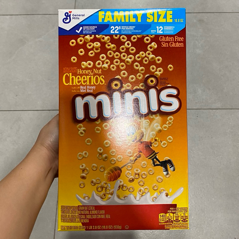 GENERAL MILLS MINI CHEERIOS HONEY NUT CEREAL FAMILY SIZE 532g | Shopee ...