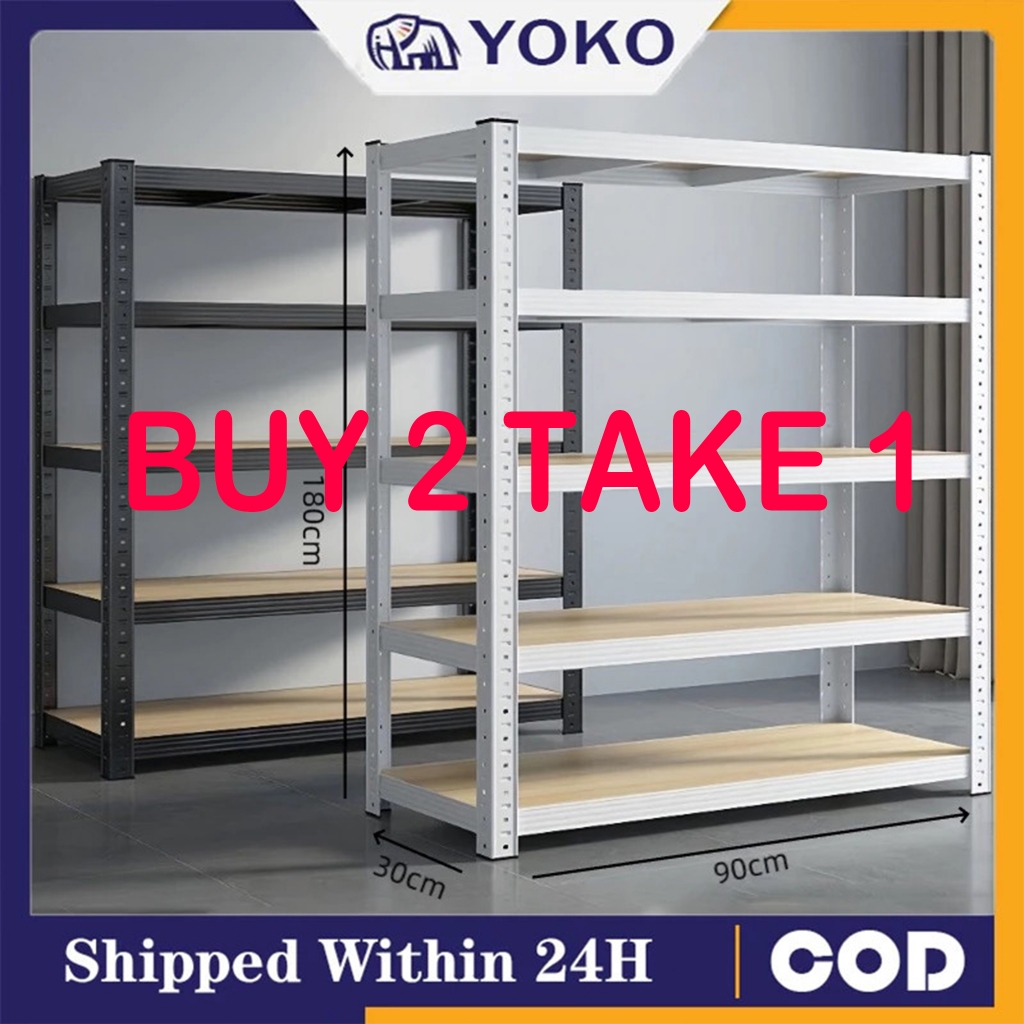 【Load 750KG】Adjustable Height Steel Rack Metal Boltless Rack 5/6 Layer ...