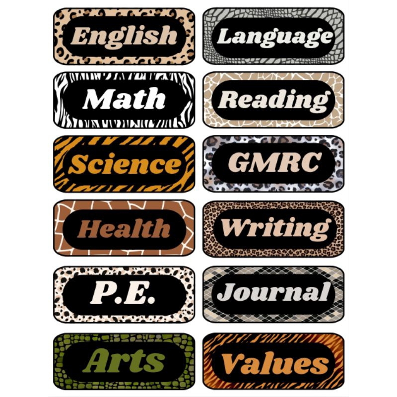 Aesthetic Subject Label Stickers | Shopee Philippines