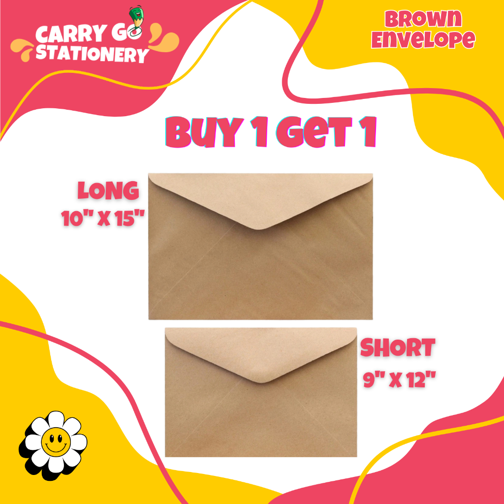 5's Document Brown Envelopes - Classic Brown, Short and Long Sizes ...