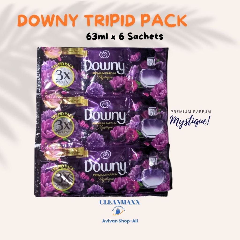 Downy Tripid Violet | Mistique | 63ml x 6 triple sachets | Shopee ...