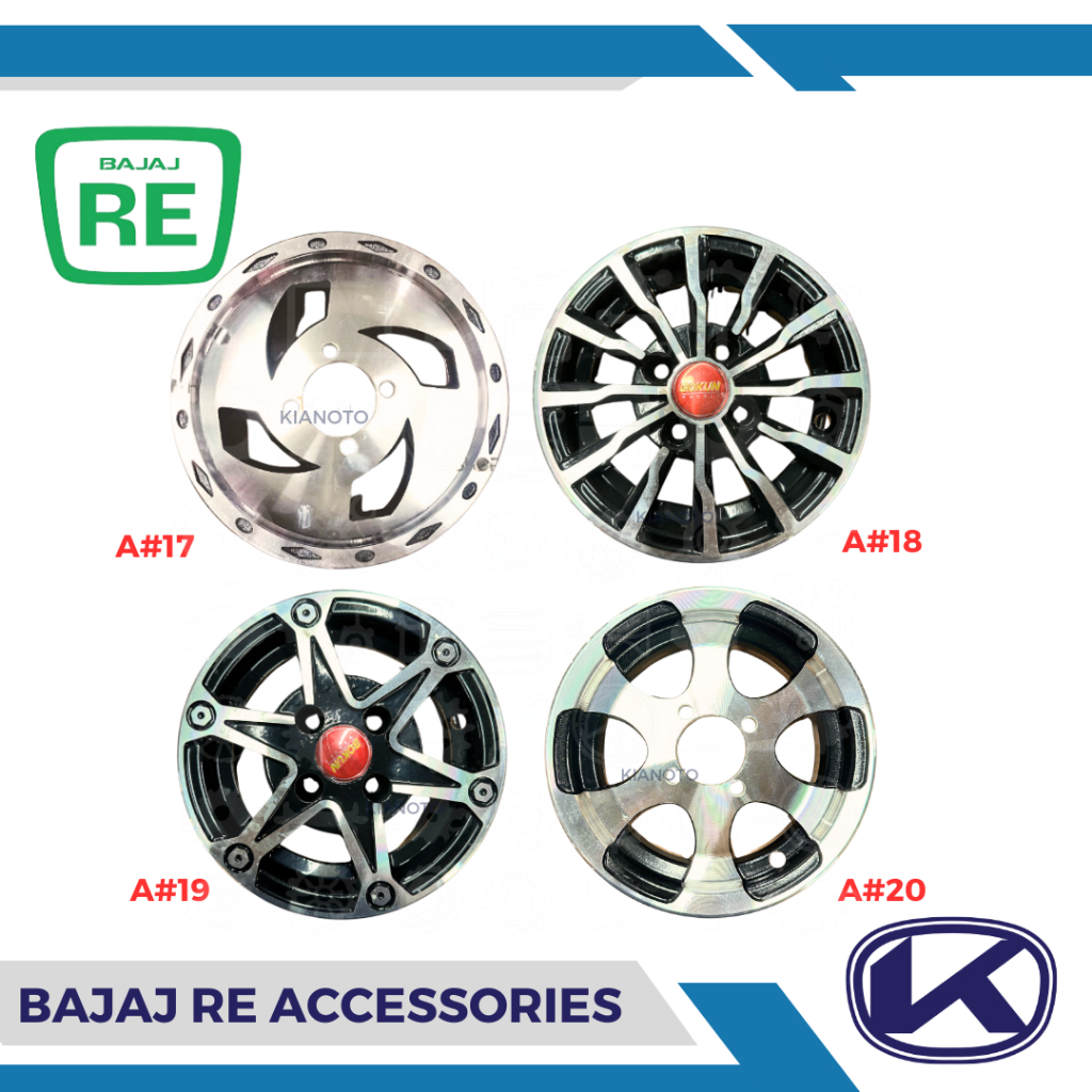 Bajaj RE (THREE WHEEL) Mag Wheel Mags Wheel Mag Rim size 400x8 (SOLD ...