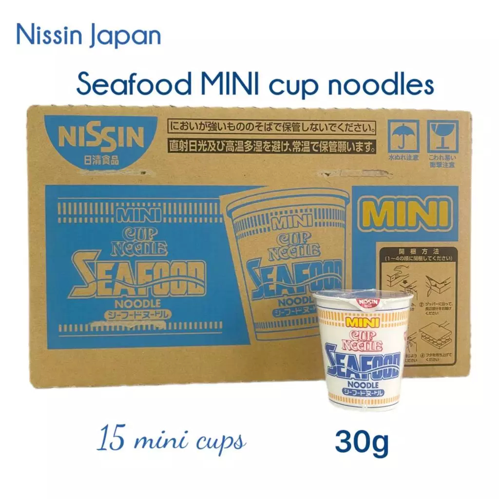Nissin Japan Seafood MINI (box of 15 cups) | Shopee Philippines