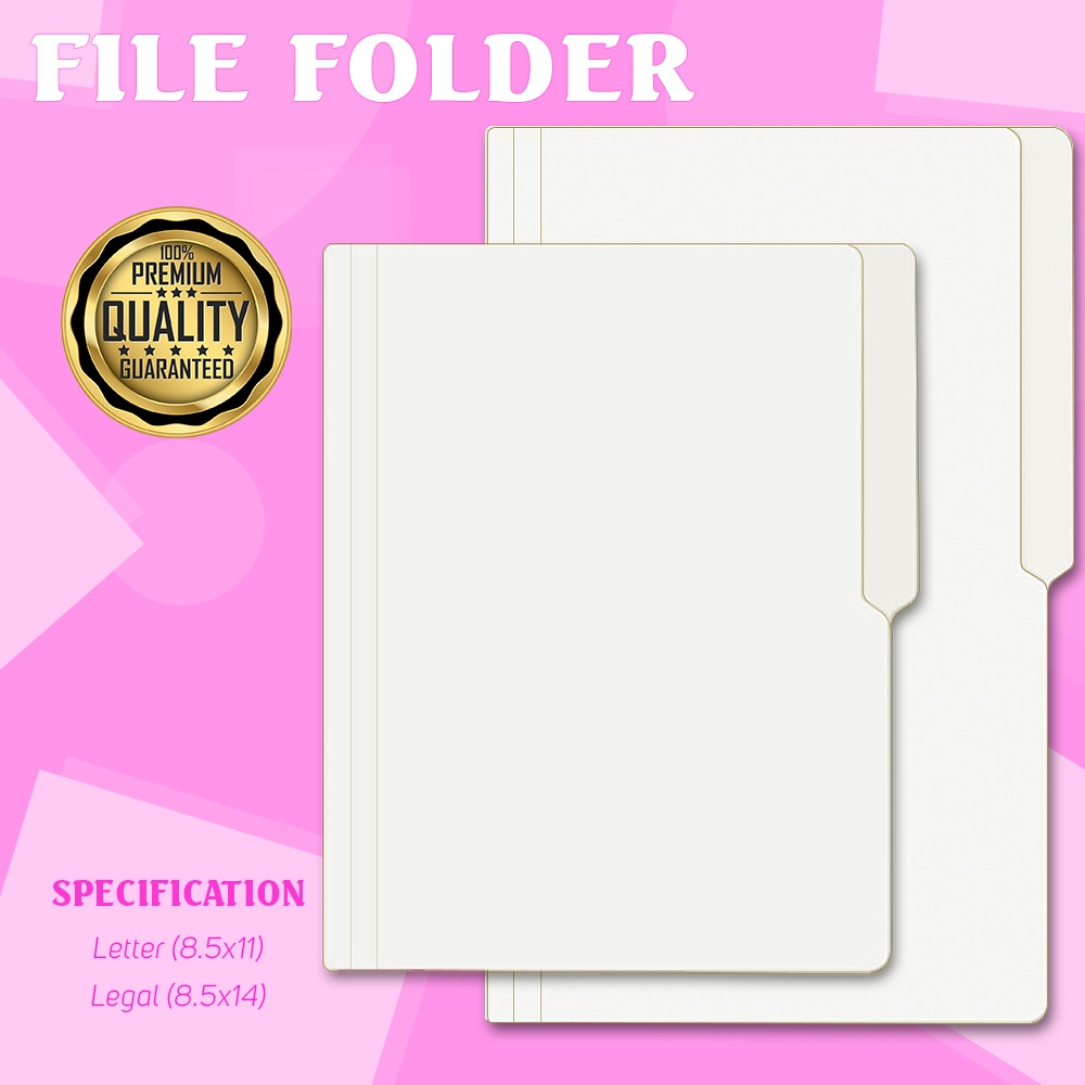 File Folder White 14PTS Short & Long Size (100pcs/Ream) | Shopee ...
