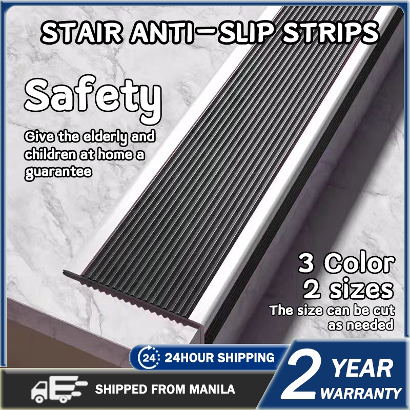 8/24FT L-type PVC Rubber Stair Nosing Self-Adhesive Anti Slip Strip for ...